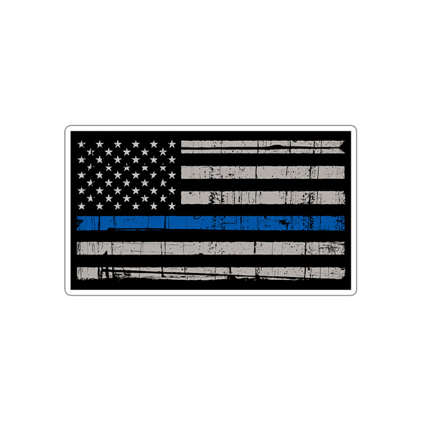 USA Support Blue Flag - Sticker4Us