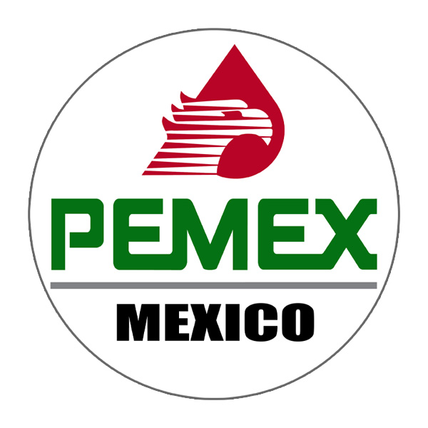 Pemex White Circle - Sticker4Us