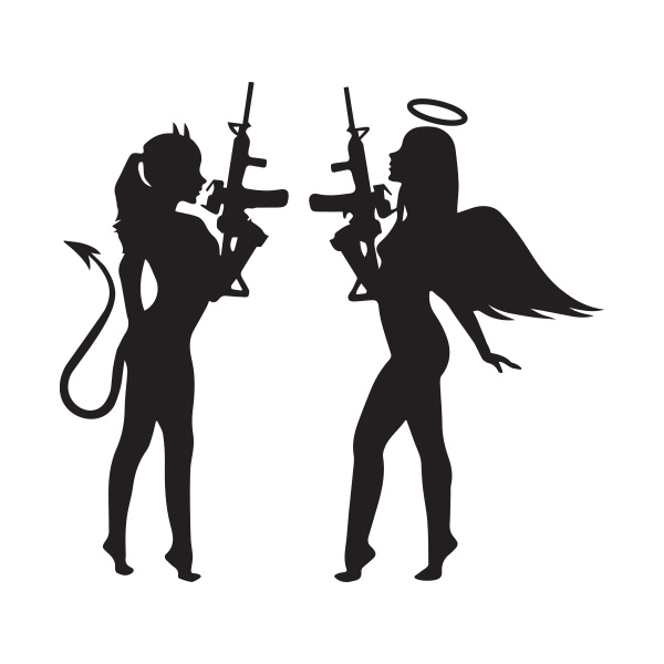 Angel and Devil Weapons - Sticker4Us