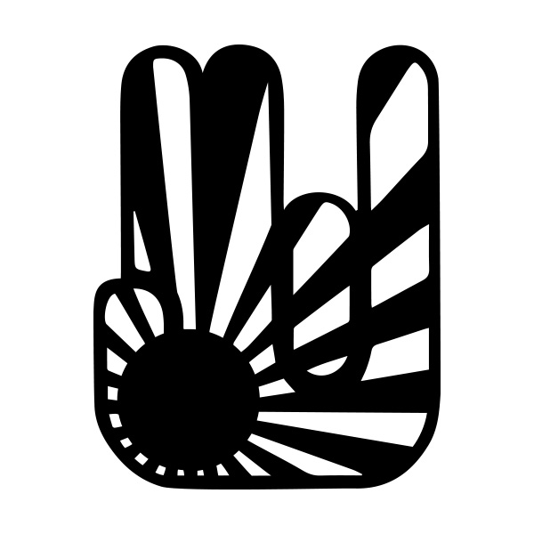 Rising Sun Shocker Hand - Sticker4Us