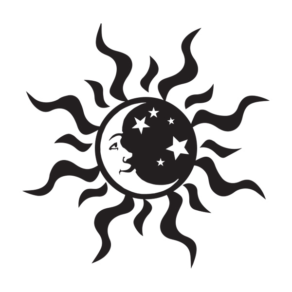 Sun Moon Stars - Sticker4Us