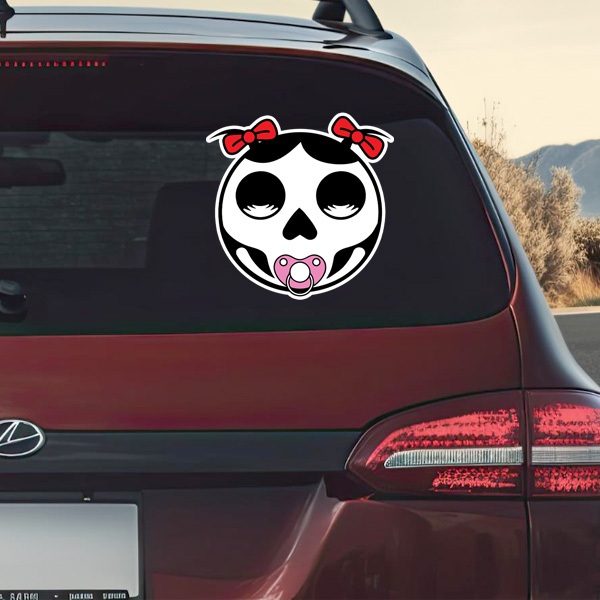 Baby Girl Sugar Skull - Sticker4Us