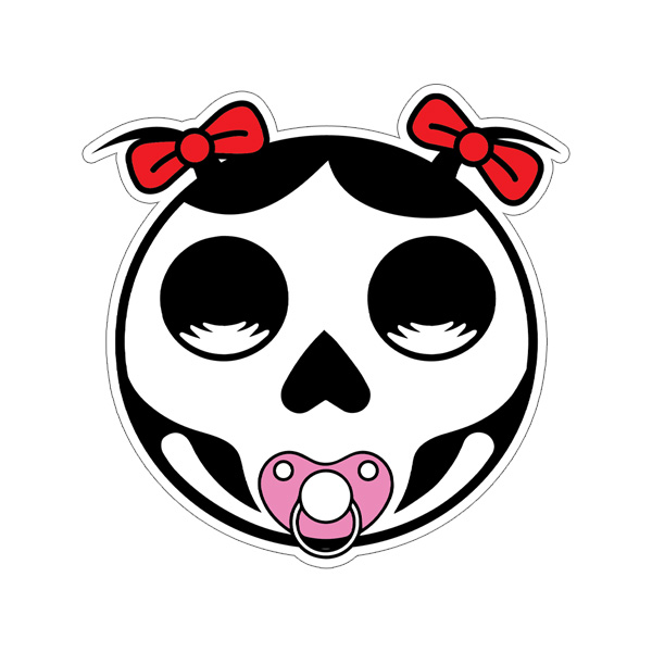 Baby Girl Sugar Skull - Sticker4Us