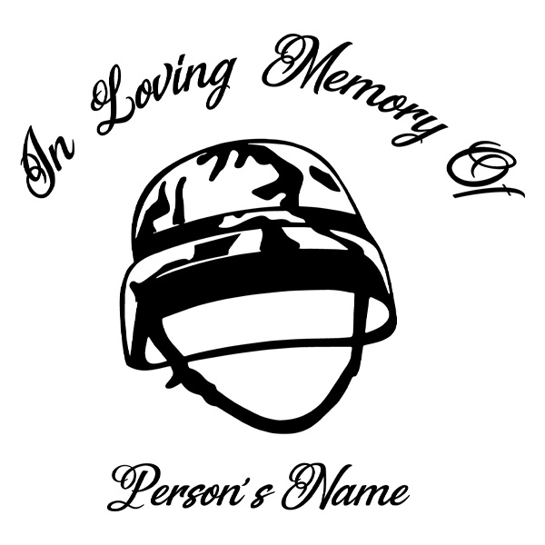 Helmet In Loving Memory Of - Sticker4Us