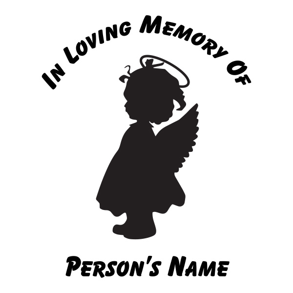 Angel Girl In Loving Memory Of - Sticker4Us